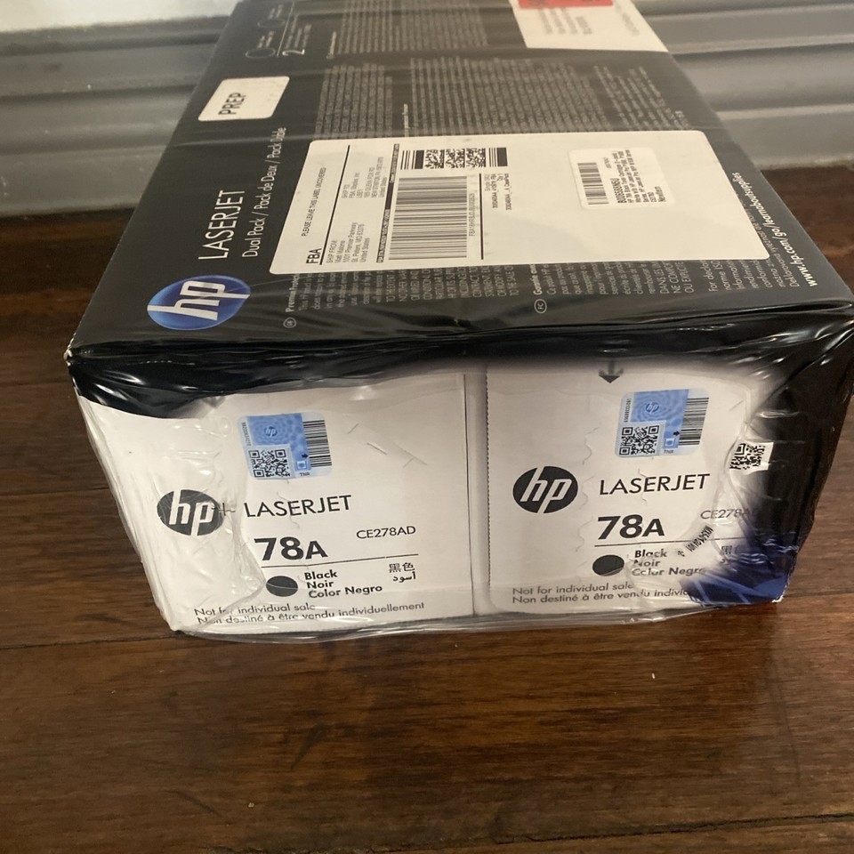 Genuine HP 78A Black CE278AD Dual Pack (2) Print Cartridge Free ...