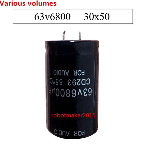 Various volume 2Pins 6800uf 6800mfd 63V 30*50 35*50 Electrolytic ...