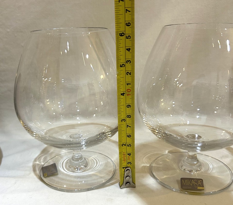 Pair of Mikasa Brandy Glass Balloon Snifter 6" Tall Made in Austria | eBay