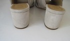 THE SHOE BOX Beige Suede Heels Slides Front Bow Size 38 | eBay