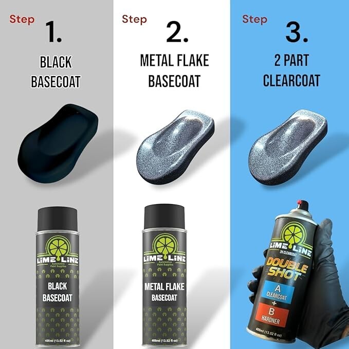 LiME LiNE Gold Metal Flake Basecoat Automotive Grade Sparkle Spray ...