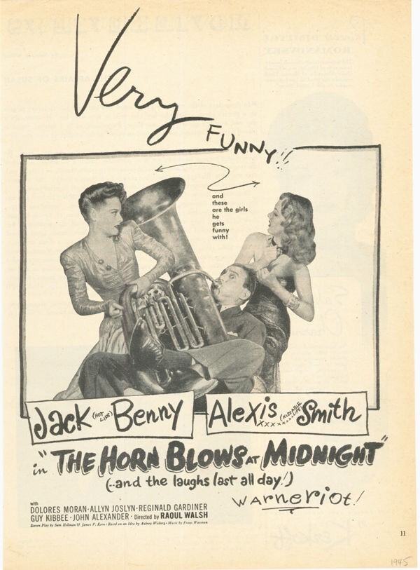 1945 JACK BENNY ALEXIS SMITH WARNER DOLORIES MORGAN MUSIC KIBBEE 18385 ...