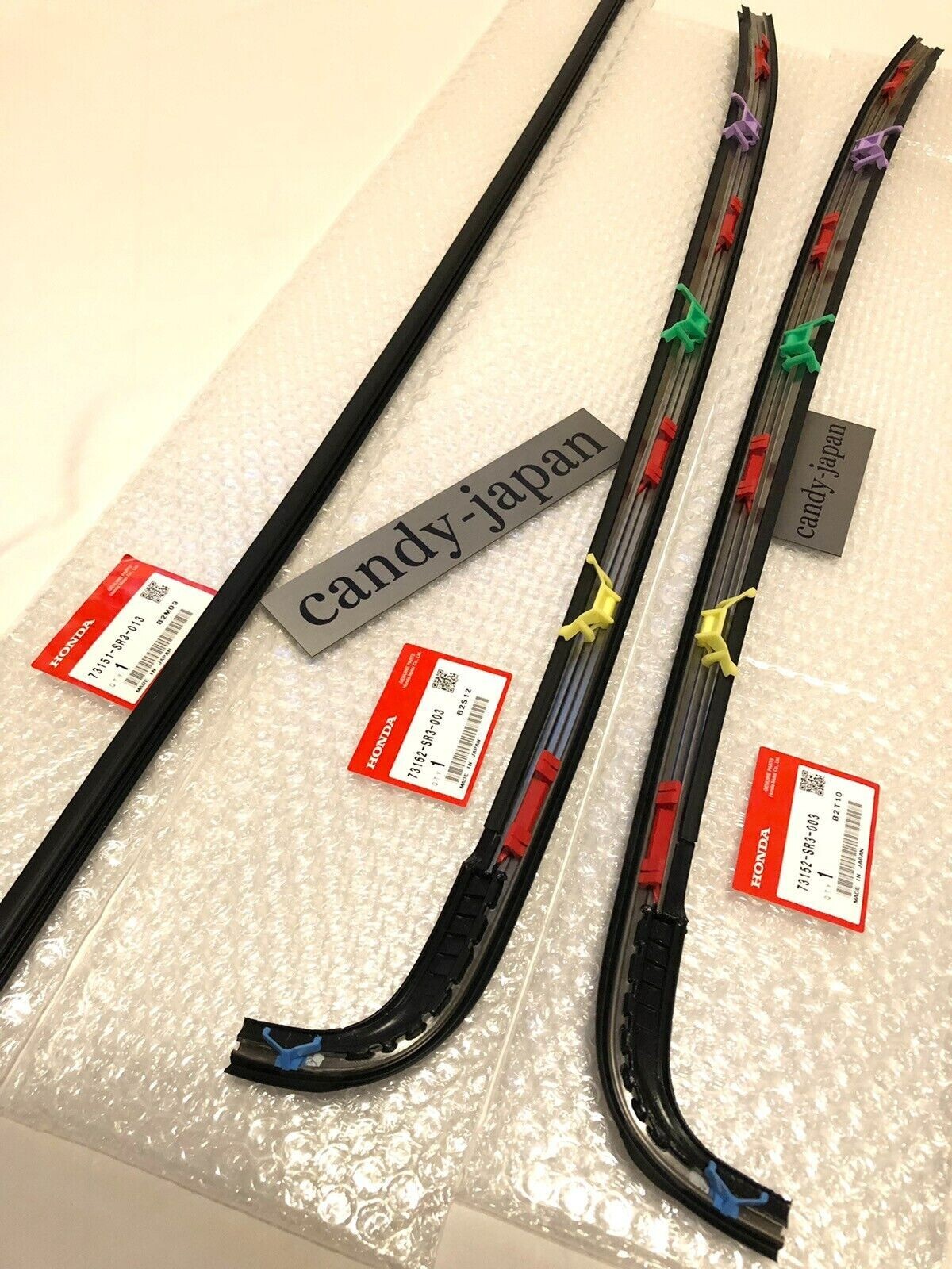 1992-1995 Honda Genuine Front Windshield Side Molding FR RH & LH Upper ...