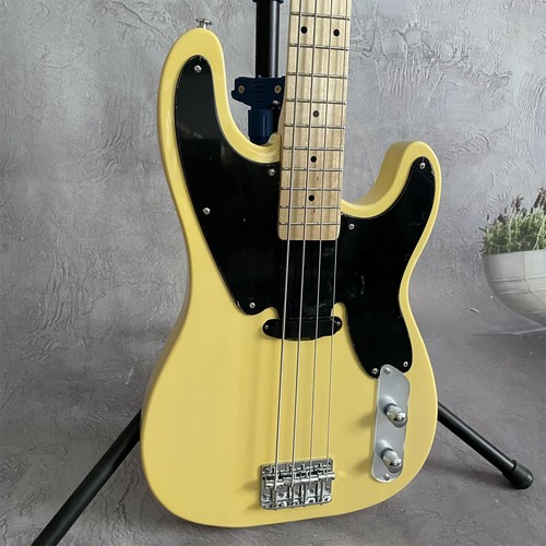 Handmade Transparent Yellow Solid Body Precision Electric Bass 4 String ...