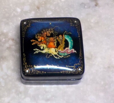 Vintage Russian Hand-Painted Signed Lacquered Fairy Tale Box | eBay