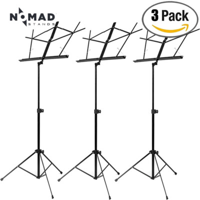 3-PACK Nomad Stands NBS-1107 Lightweight Adjustable Desk Foldable Music ...