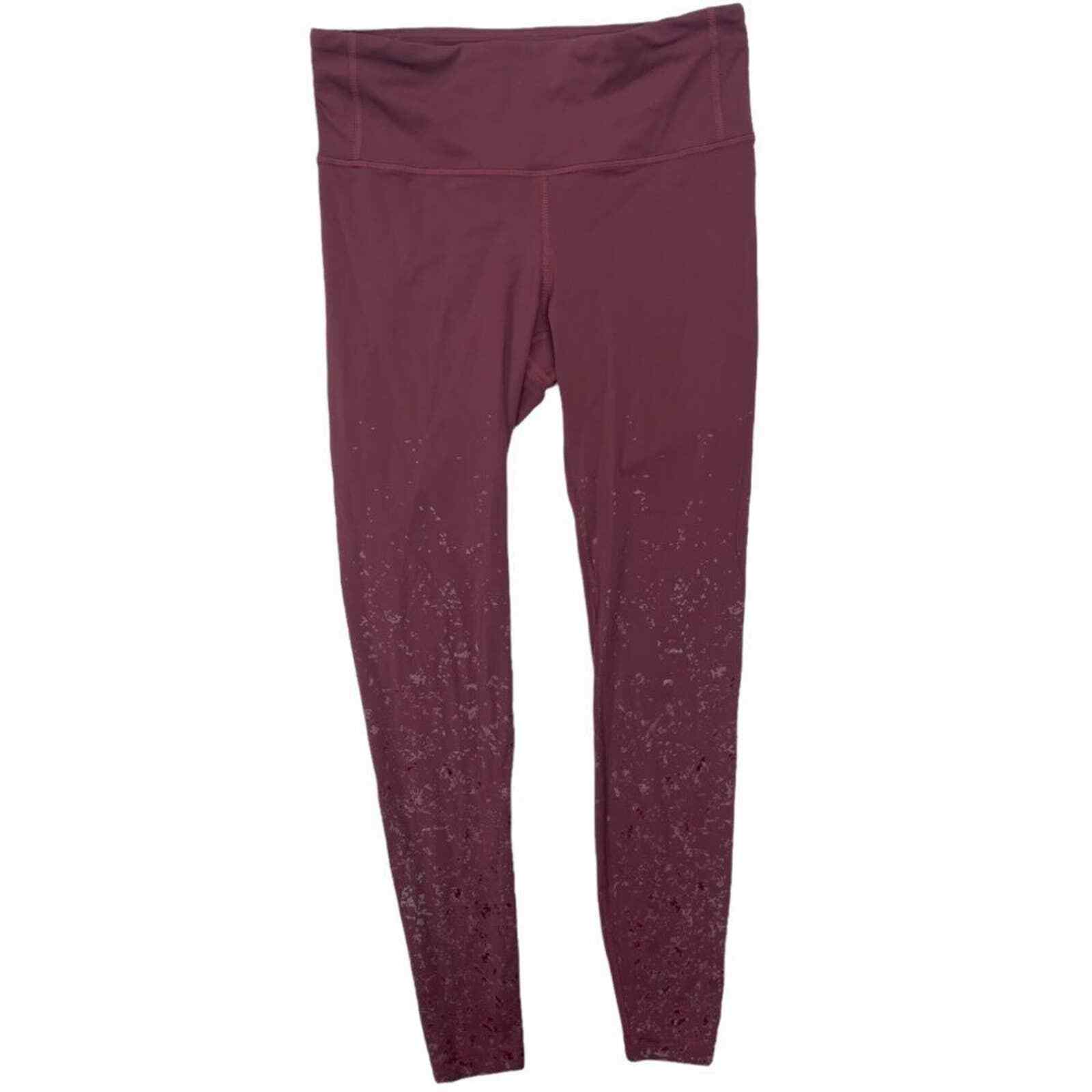 Lululemon Speed Wunder Garnet Speckle Leggings Mid Ri… - Gem