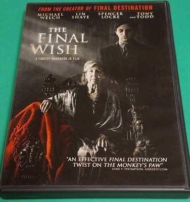 The Final Wish DVD Horror Movie 2018 Lin Shaye Tony Todd Final ...