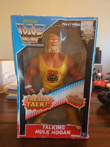 Rare 1990 WWF Hasbro Talking Hulk Hogan 12” Wrestling Figure WWE New In ...