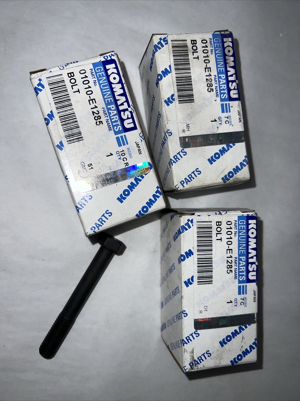 Komatsu 01010-E1285 Bolt Lot of 3 | eBay