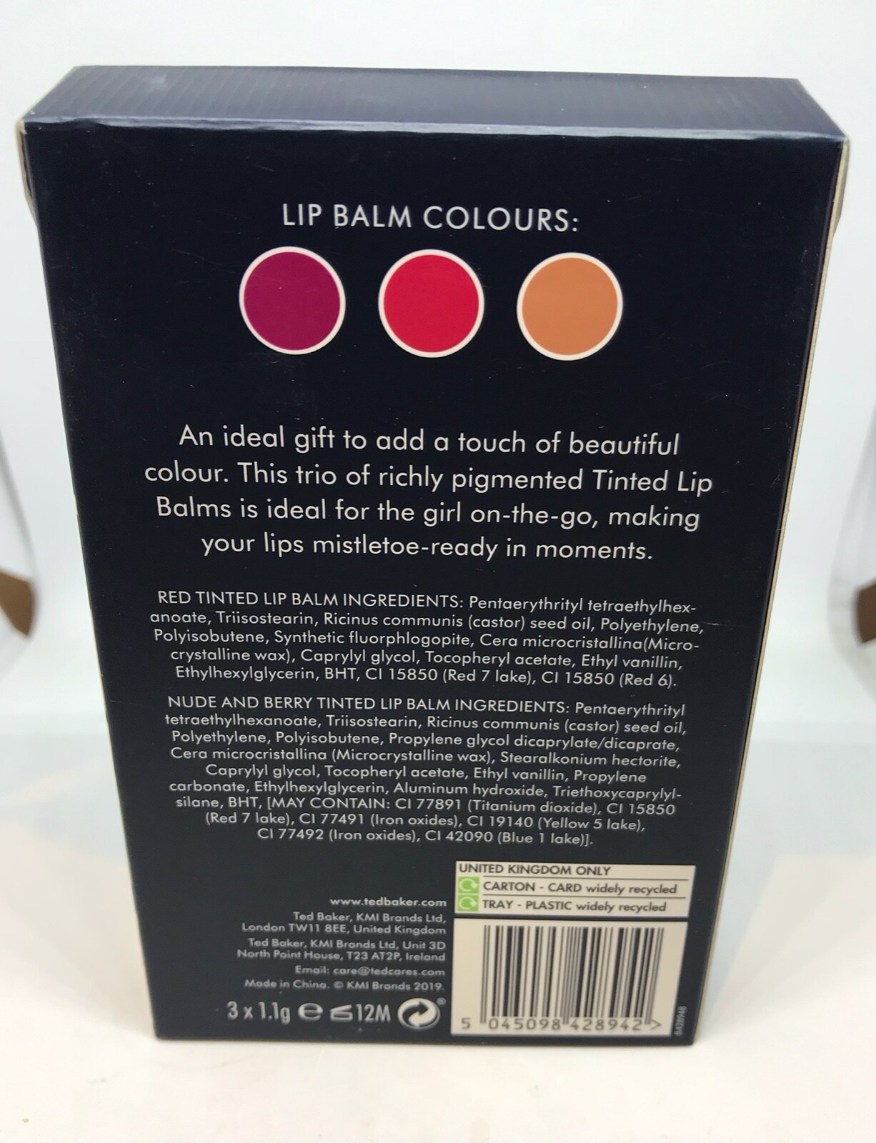 Ted Baker London Trio Tinted Lip Balm Gift Set for sale online | eBay