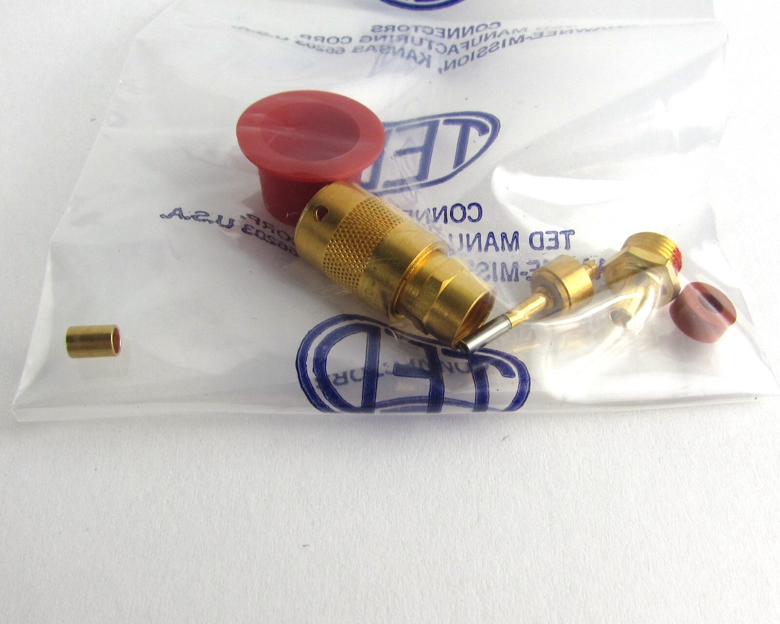 TED PC-209-E89-1 Coax Connector Plug RF Bayonet Gold 5935-01-007-6384 ...