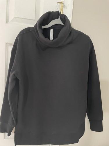 ATHLETA womans cow neck black fleece sweatshirt New | eBay