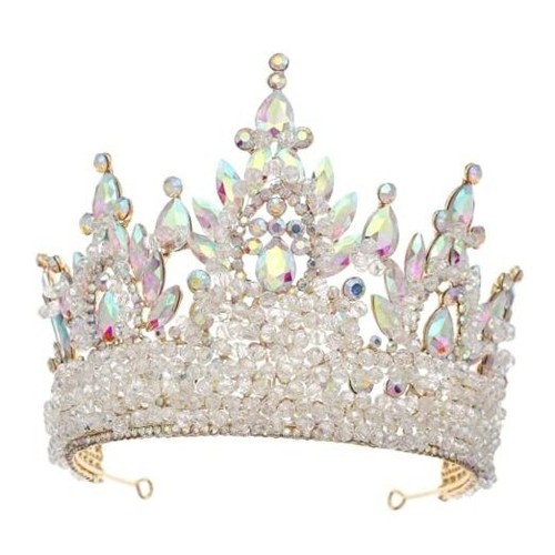 Large Tiaras and Crowns for Women Crystal Tall Pageant Crowns AB Silver ...