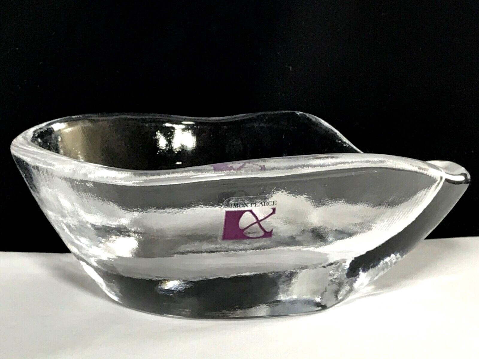 6" Simon Pearce Glass Teardrop Candy Snack Bowl Dish made USA | eBay