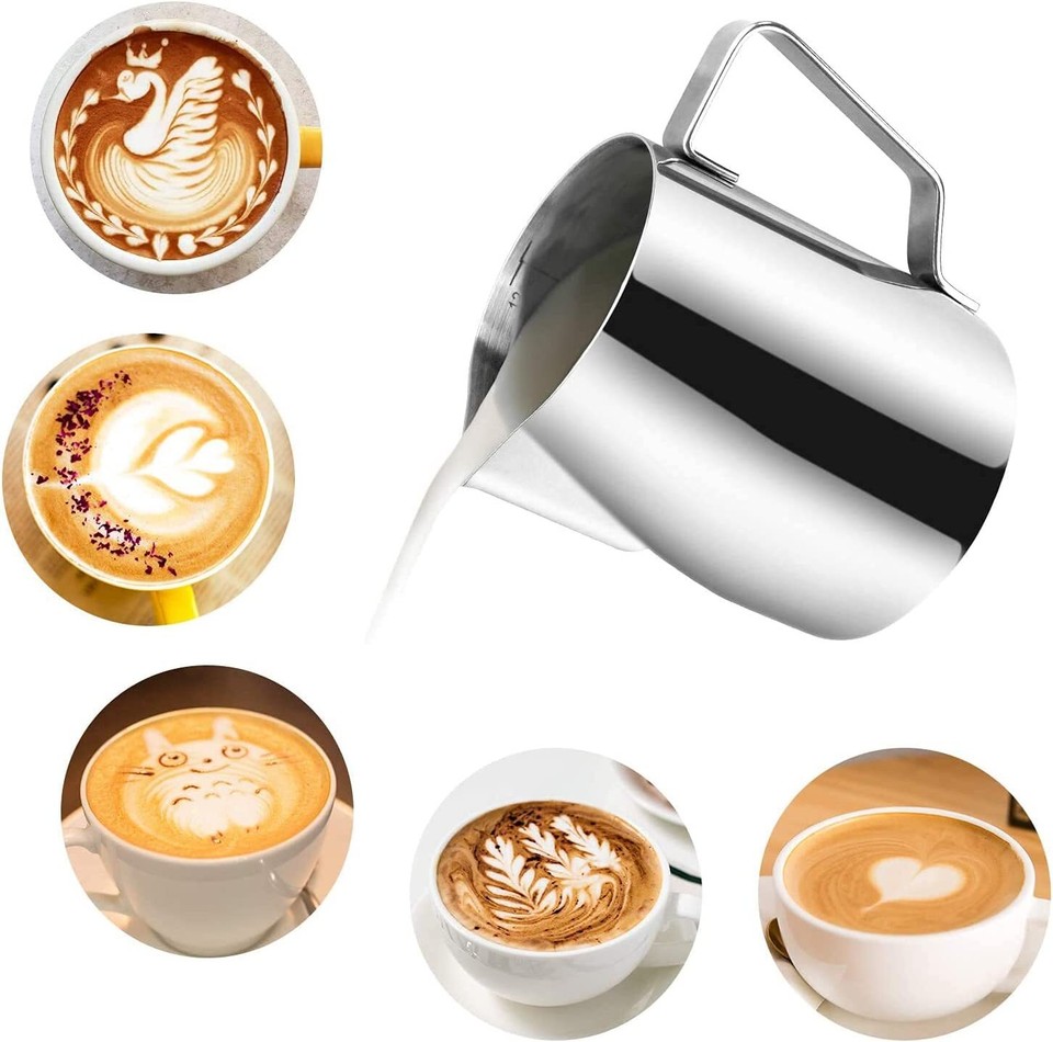 Stainless Steel Milk Craft Coffee Frothing Art Jug Pitcher Mug Cup ...