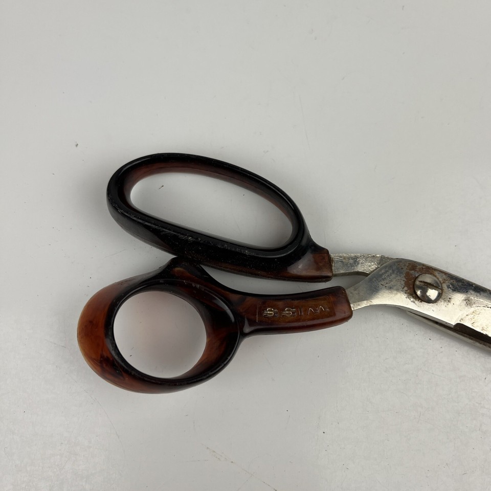 Vintage Wiss 3728 Faux Tortoise Shell Scissors Shears Contura Lite 8.25 ...