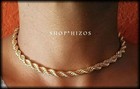 GOLD 5MM 8MM THICK FAT HEAVY TWISTED ROPE CHAIN 16" 18" 21" 25" 30 ...