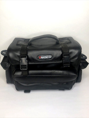 Vintage AMBICO Black Soft Leather Shoulder Bag for Camera/Video Large ...