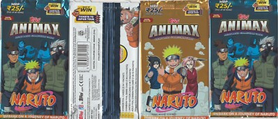 Topps Animax Naruto 2024 NEW Trading Cards TCG 4 Packs Sealed Lot CCG ...