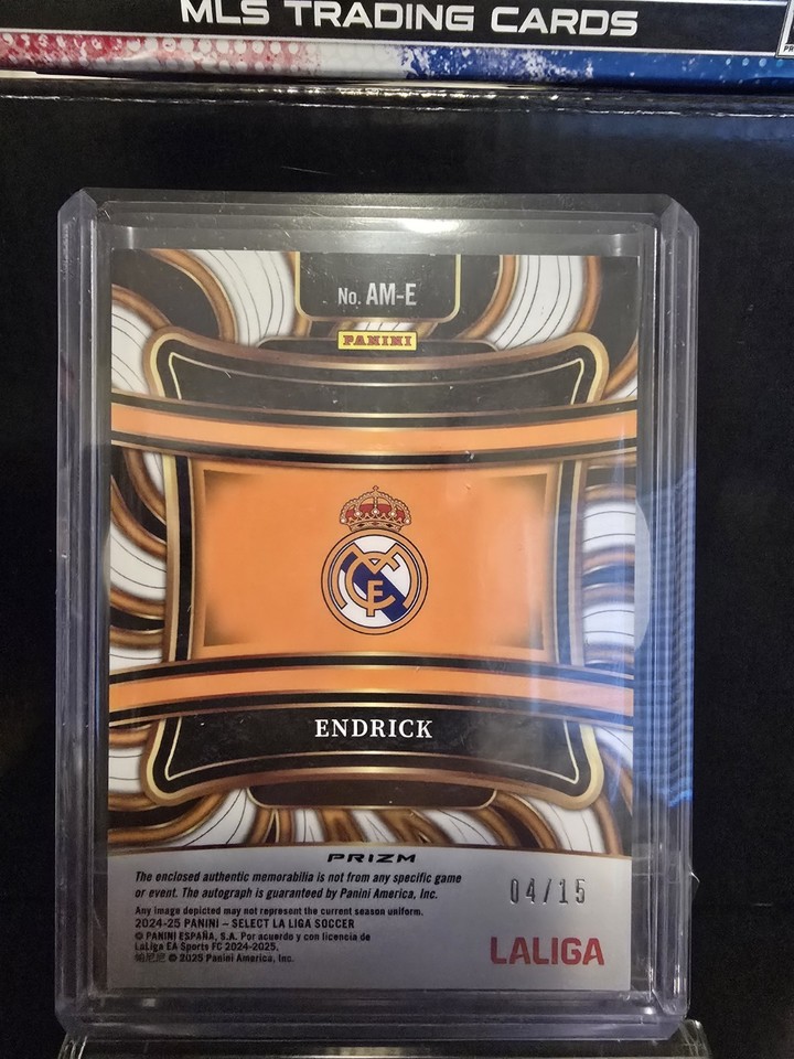 2024-25 Select La Liga Mem Auto 15 Endrick Real Madrid #AM-E Card ...