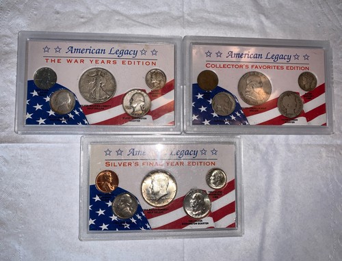 3 Sets of American Legacy Coins. War Years. Collectors Favorites ...