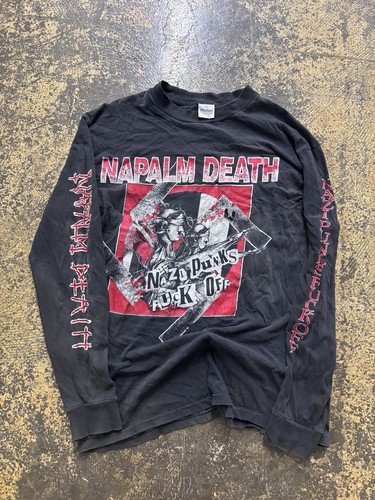 Vintage 1993 Napalm Death Nazi Punks **** Off Long Sleeve Concert Shirt Made USA | eBay