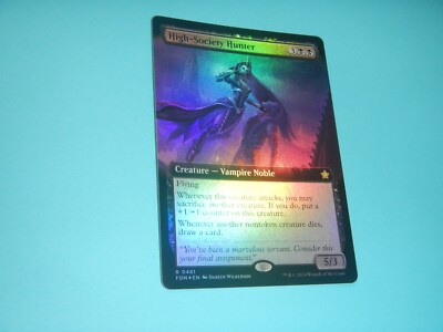 MTG HIGH SOCIETY HUNTER 0461 EXTENDED FOIL FOUNDATIONS PAK2SLEEVE FREE ...