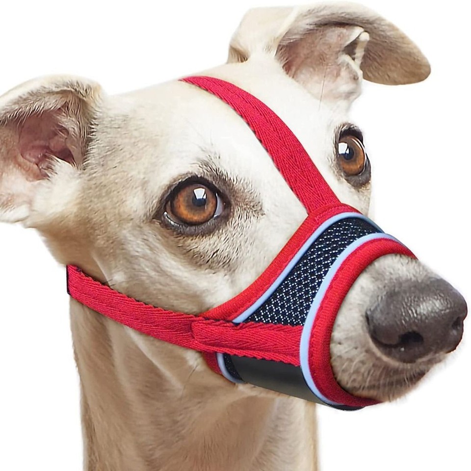 Comfortable Mesh Dog Muzzle Soft Fabric Pet Mask for Small to Medium ...