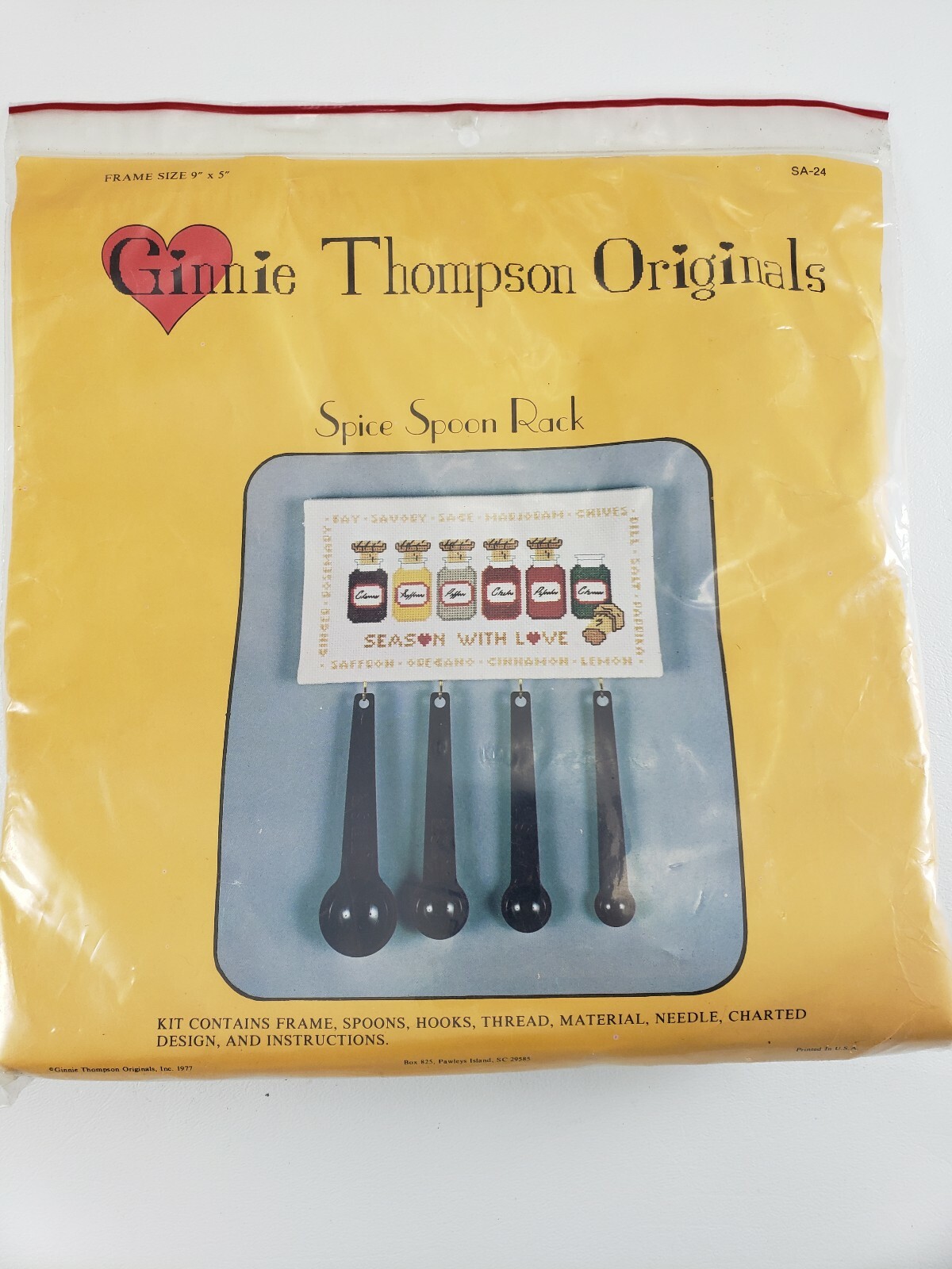 Ginnie Thompson Originals Spice Spoon Rack Kitchen Wood Crafts Cross ...