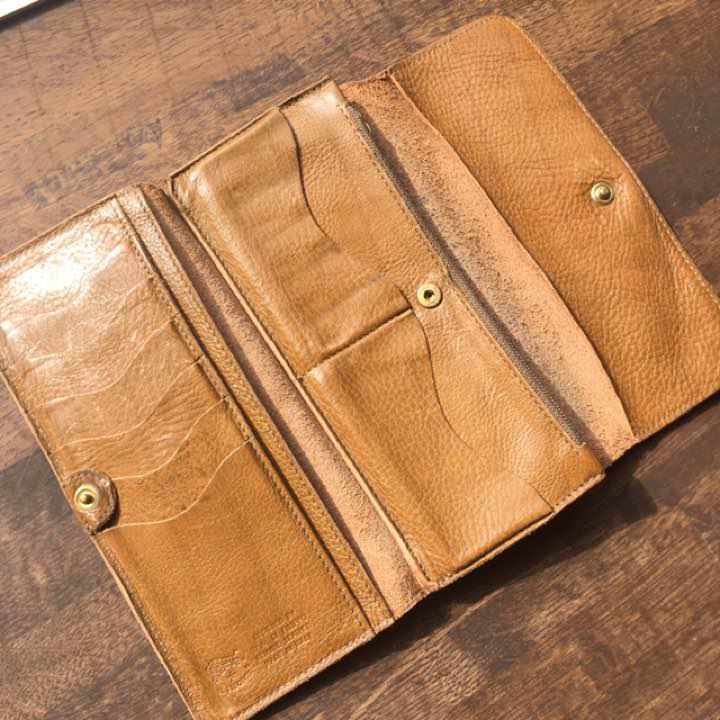 IL BISONTE long wallet Leather Brown | eBay