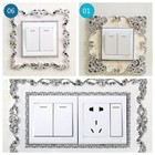 3D Resin Light Switch Surround Sticker Cover Socket Plate Panels Wall ...