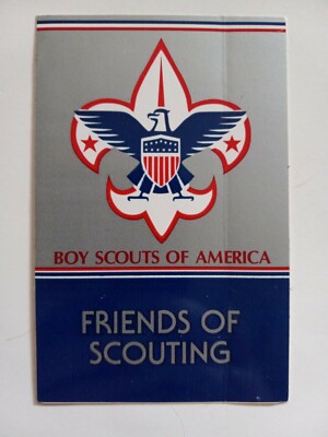 Vtg Boy Scouts Of America Friends Of Scouting Sticker Peel Off Back ...