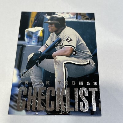 1996 Frank Thomas Fleer Ultra/Skybox Checklist Card #10. Seattle ...