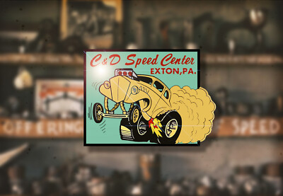 1960s Speed Shop Water Slide Decal Rat Racing Speed Flathead Drags PA ...
