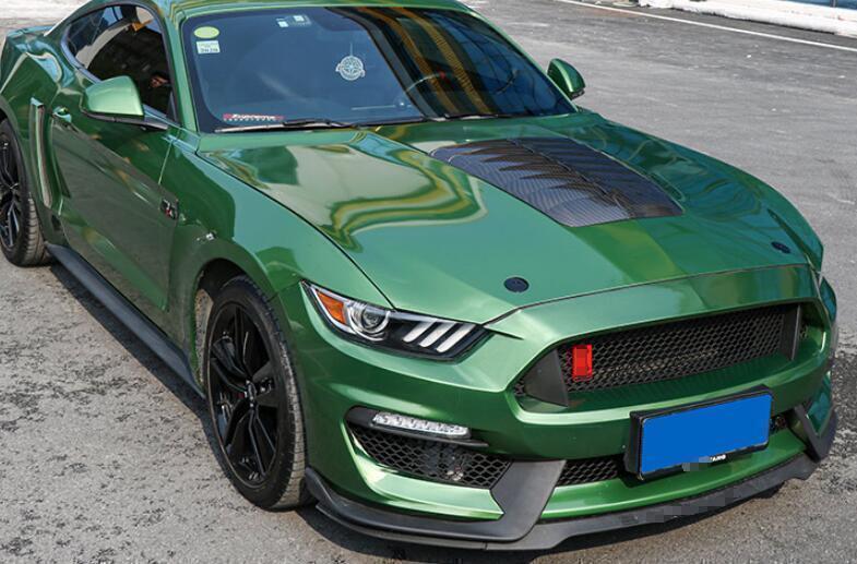 For Ford Mustang 2015-17 GT350 Primer Black Front Bumper Center Hood ...