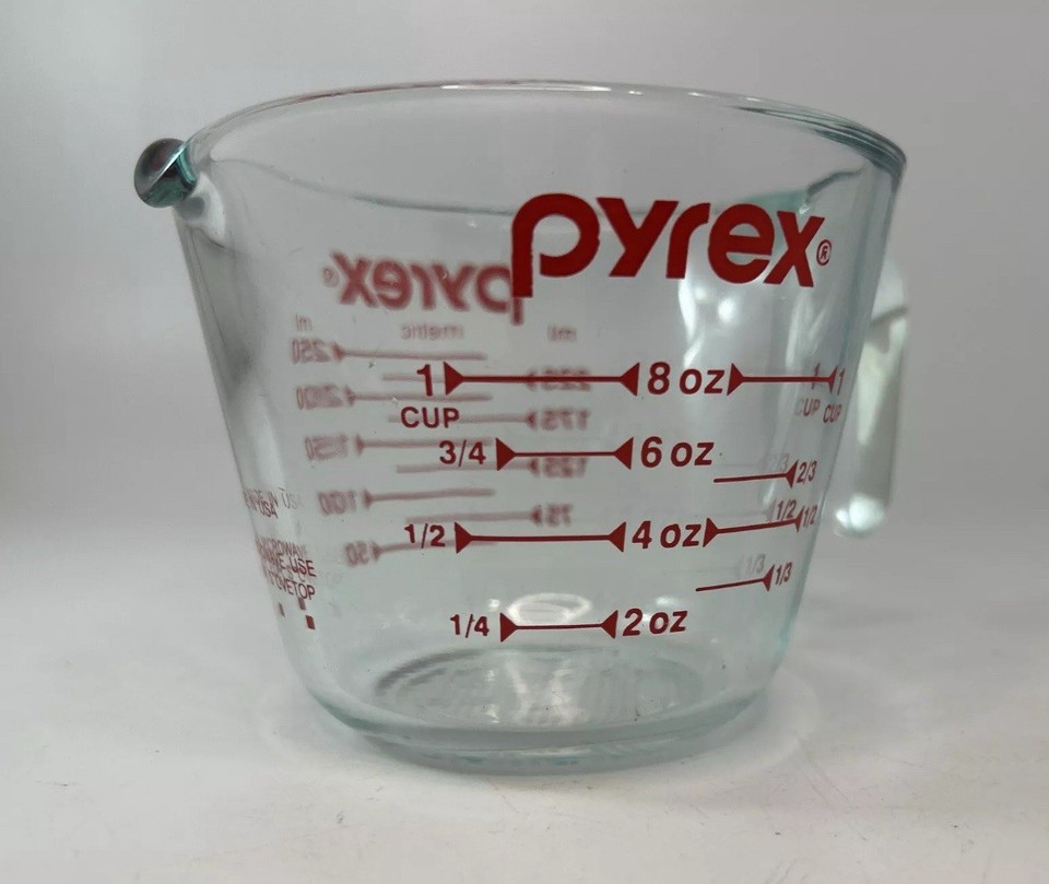 Pyrex Prepware 1-cup Measuring Cup, Red Graphics, Clear | eBay
