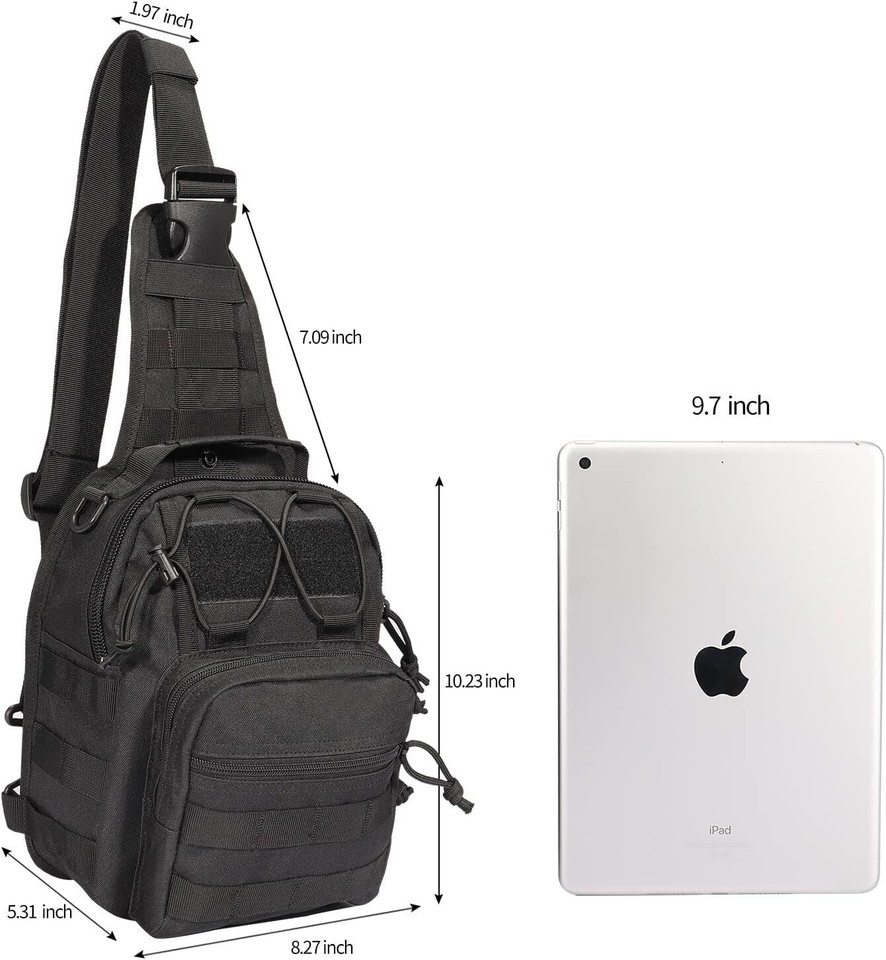 Tactical Compact EDC Chest Sling Shoulder Bag Concealed Carry Bag for ...