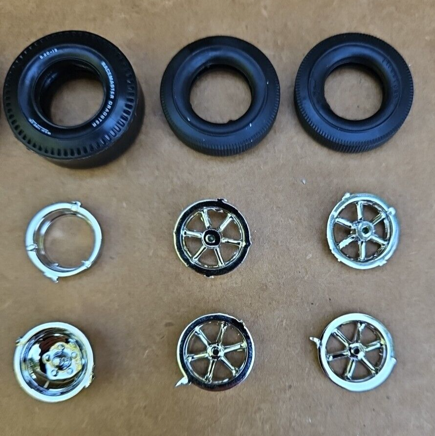 AMT 1/25 DOUBLE DRAGSTER, FIAT TOPOLINO WHEELS AND TIRES | eBay