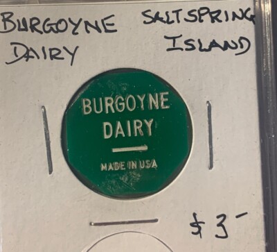 Fulford Harbour BC Canada Burgoyne Dairy GF 1 qu. MILK Token Coin B3 | eBay