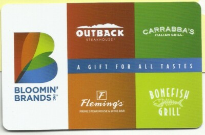 OUTBACK Steakhouse No Value Gift Card - A gift for all tastes | eBay