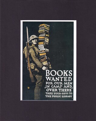 8X10" Matted Print Art Picture War Poster: WW1 1918, Charles Buckles ...