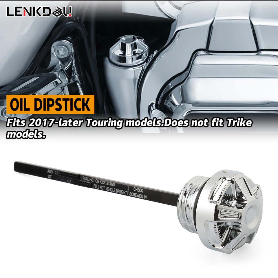 Chrome Engine Oil Dipstick Plug For Harley Touring Road King Street ...