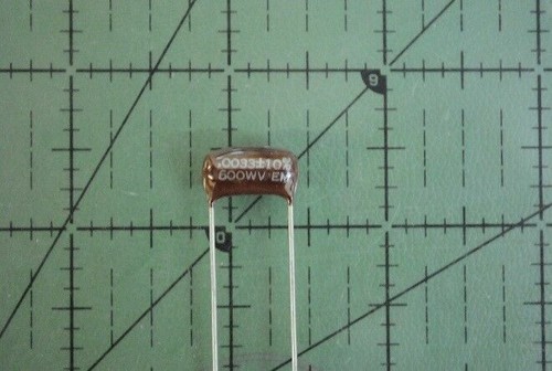 EL MENCO Vintage Radial Film CAPACITOR .0033uF 600v 10% 3300pf AUDIO ...