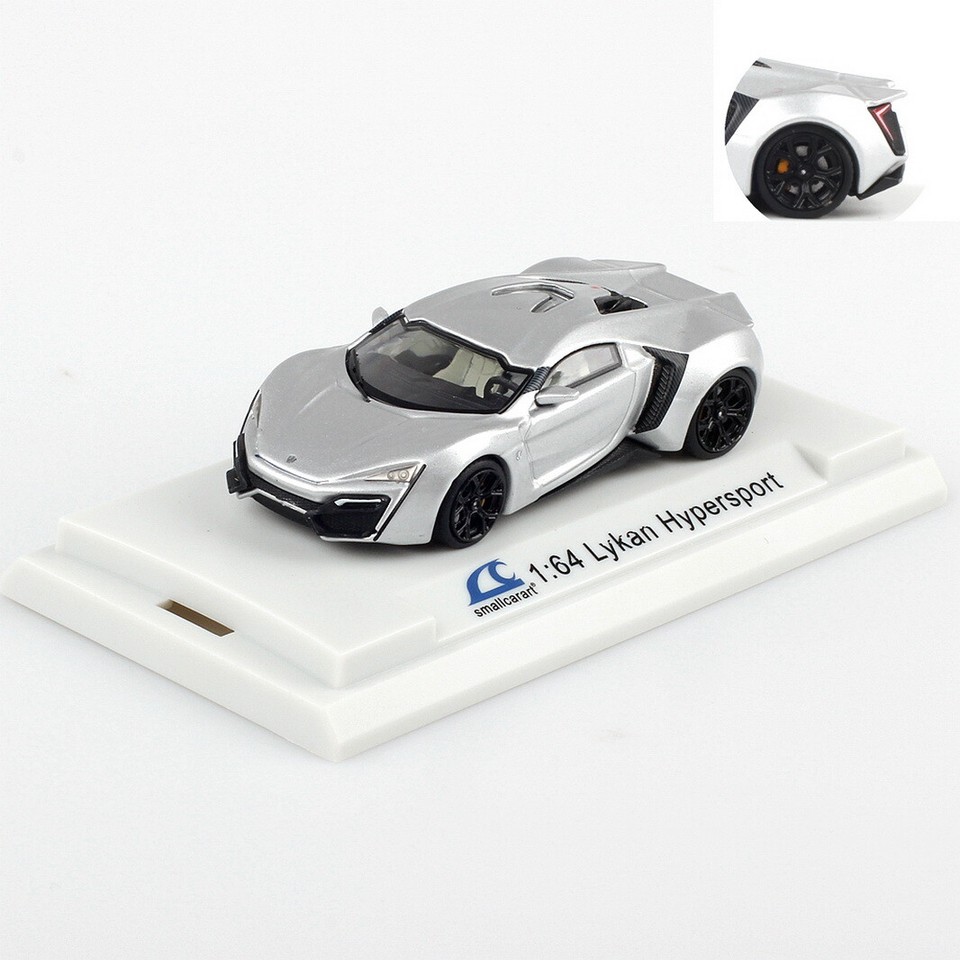 SmallCarArt 1/64 Scale Lykan HyperSport 2-door Silver Diecast Car | eBay