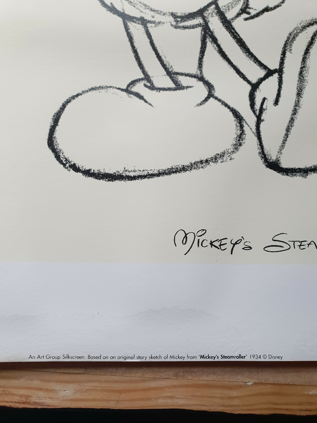 Vintage Large MICKEY MOUSE Picture Framed Mickey's Steamroller 1934 | eBay