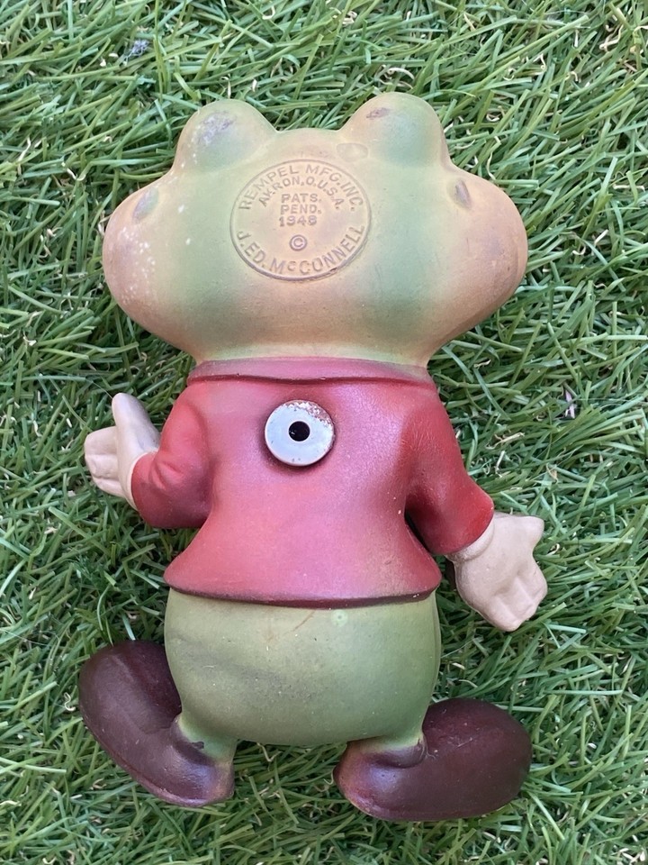 VINTAGE REMPEL FROGGY THE GREMLIN SQUEEZE TOY FIGURE 1948 RUBBER 5 ...