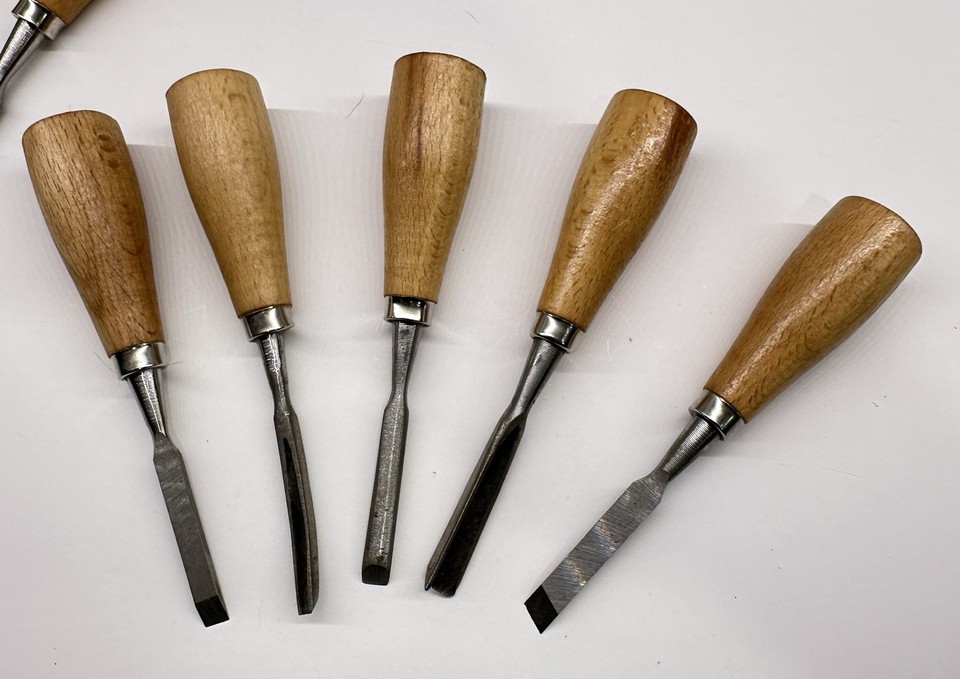11Pcs Wood Carving Chisel Tool Set Woodworking Gouges DIY Detailed Hand Tools US | eBay