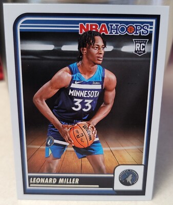 2023-24 Panini NBA Hoops #237 Leonard Miller RC Rookie Card ...