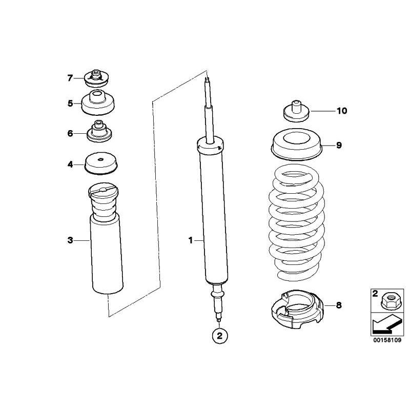 2x Original BMW 41147057297 - Federteller 1er 3er X1 | eBay